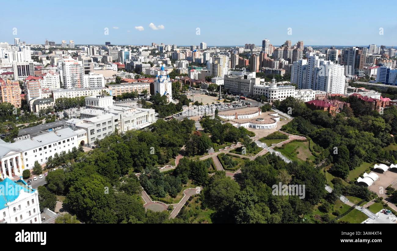 Daytime aerial shot greenery area hi-res stock photography and images ...