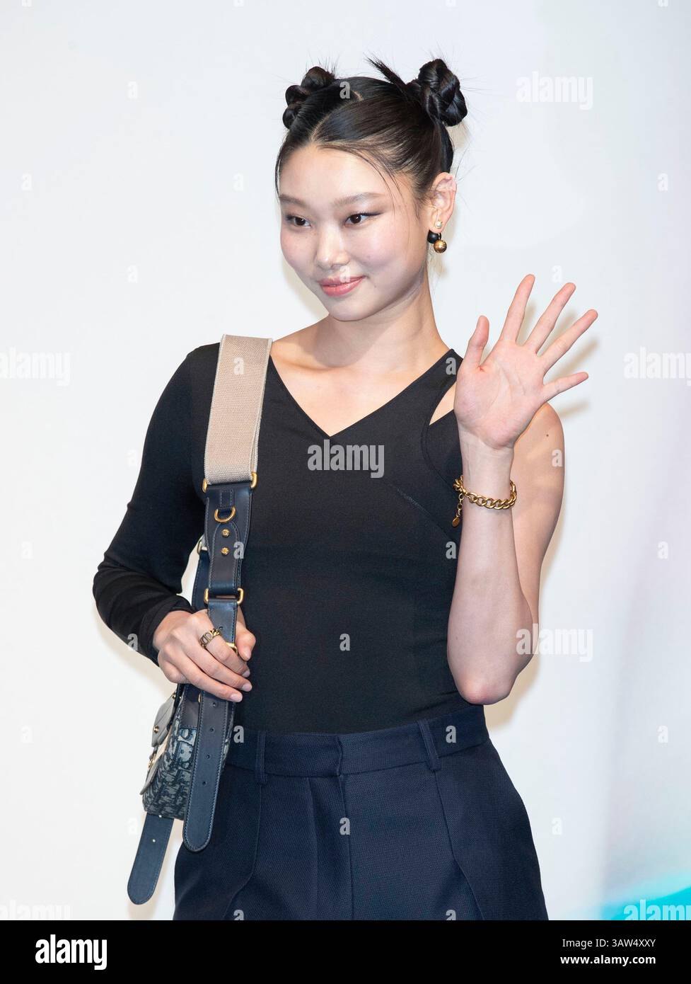 18 April 2025 - Seoul South Korea: South Korean model Bae Yoon-young, attends a photocall for ...