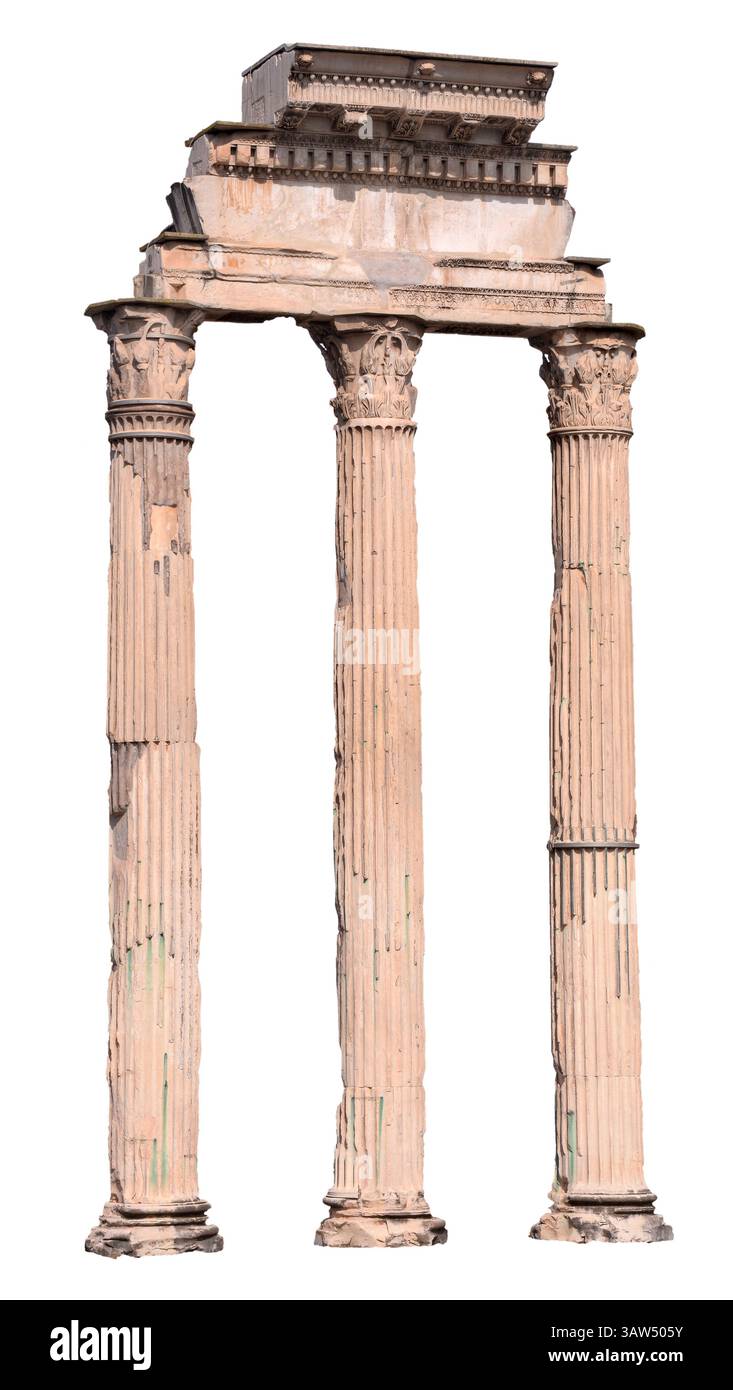 Ruin columns ancient temple Cut Out Stock Images & Pictures - Alamy