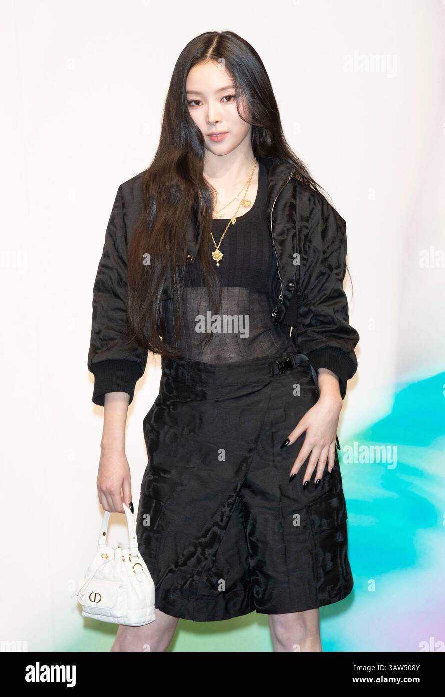 Seoul, South Korea. 18th Apr, 2025. South Korean rapper Narin, member of K-Pop girl group MEOVV ...