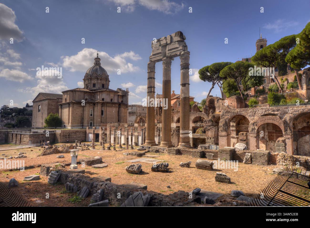 Rome, Italy - Sept. 1, 2022: The Temple of Venus is a ruined temple in ...