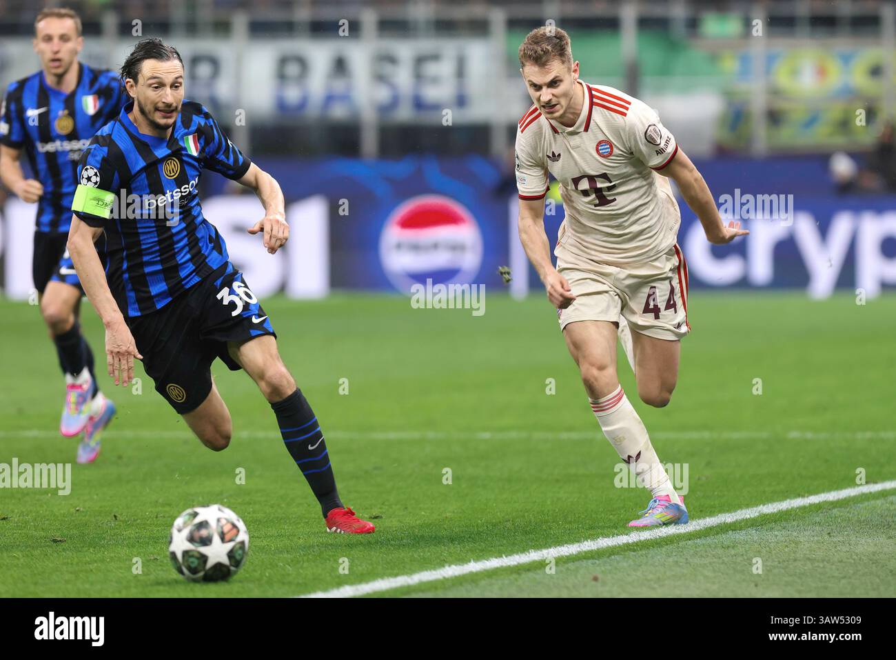 Milan, Italy. 18th Apr, 2025. Italy, Milan, 2025 04 16: Josip Stanisic ...