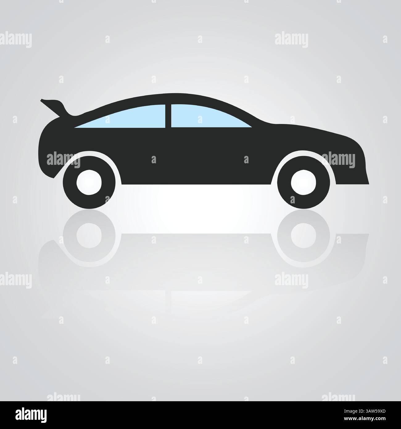 Car Icons, Vintage Car, unique icon, Car logo with a silver background ...