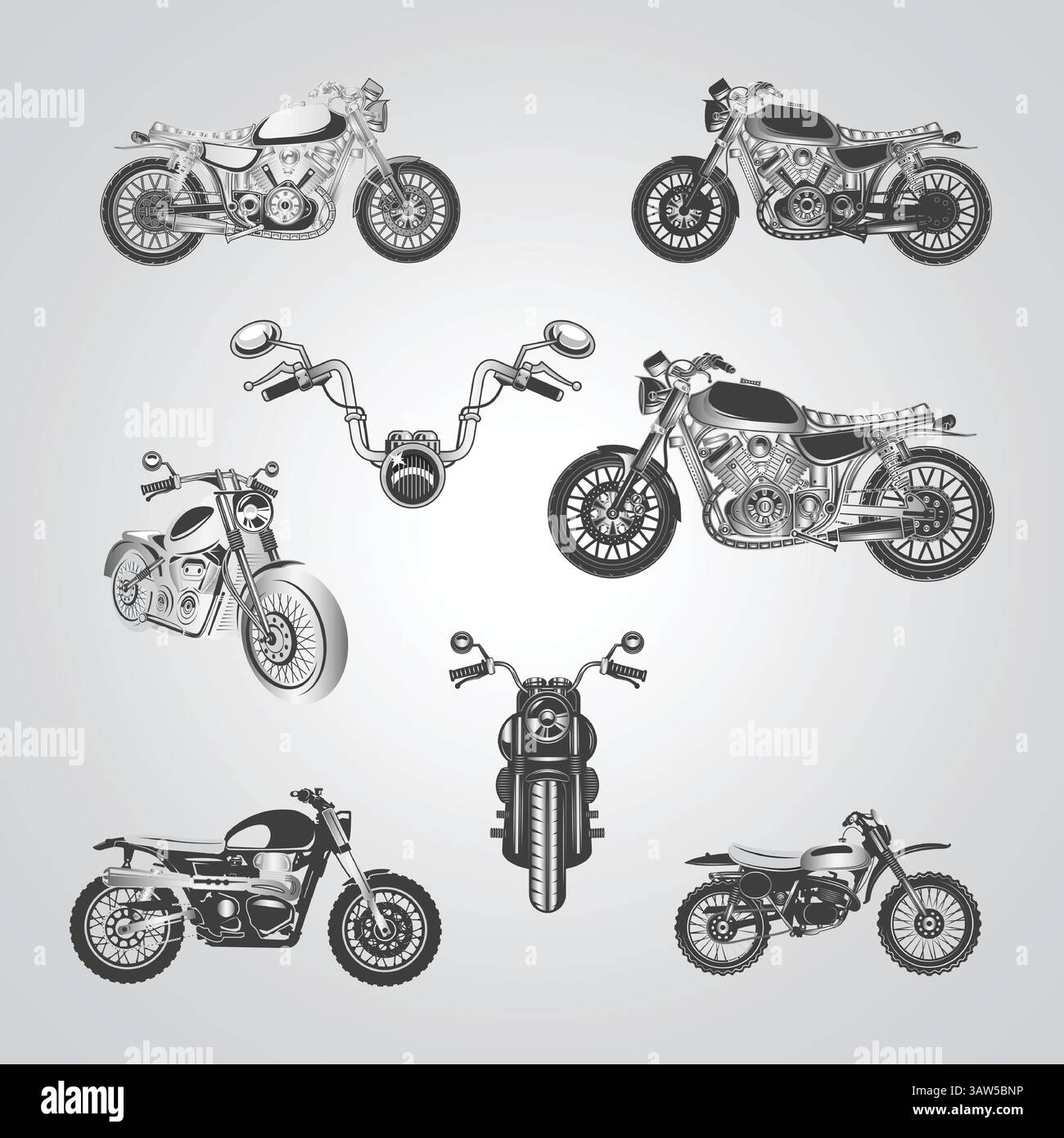 Motorcycle icons, vintage motorcycles, unique icons, and a bike logo ...