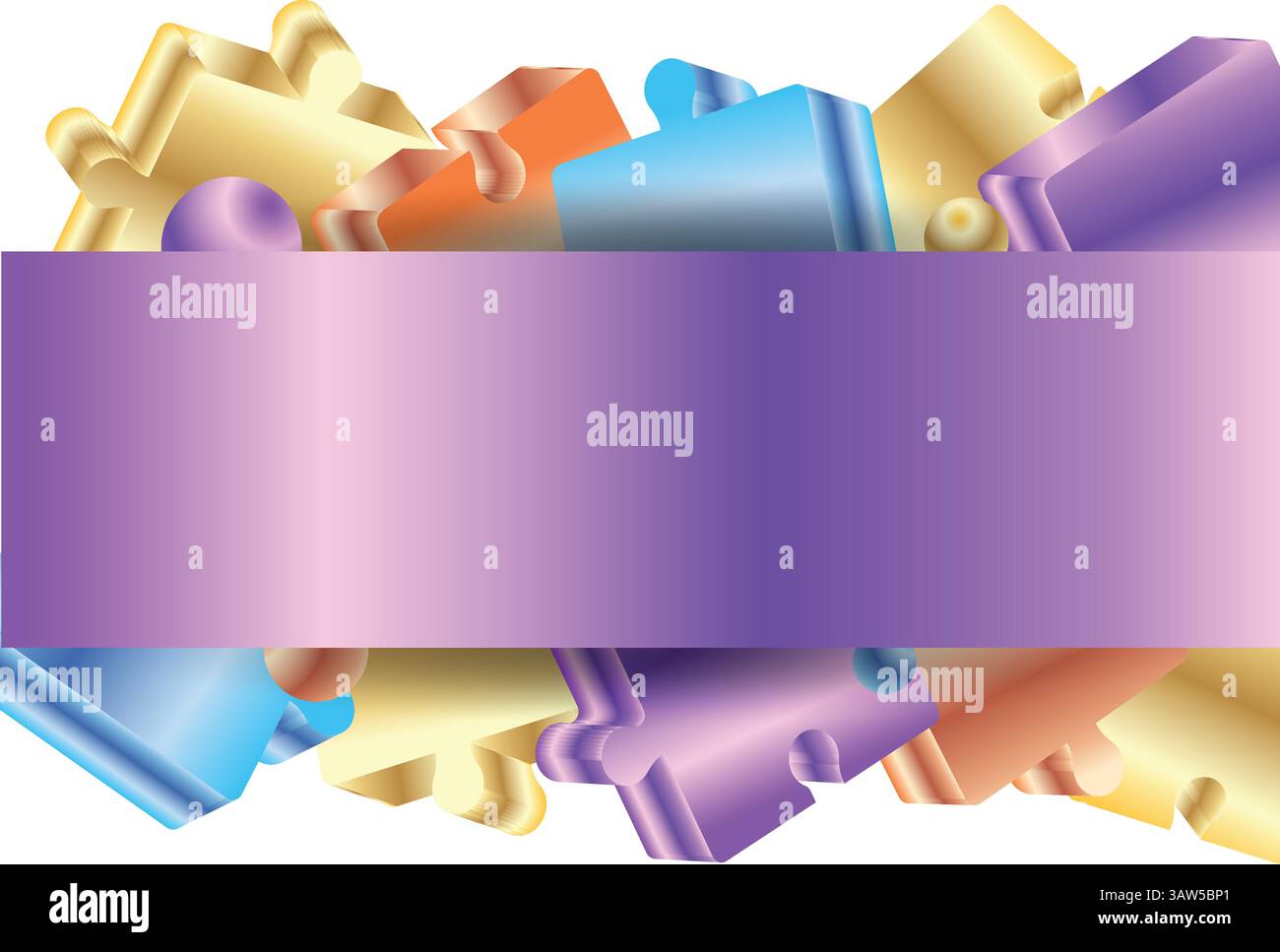 3D Puzzle Game Pieces Assembly Vector Illustration Stock Vector Image ...