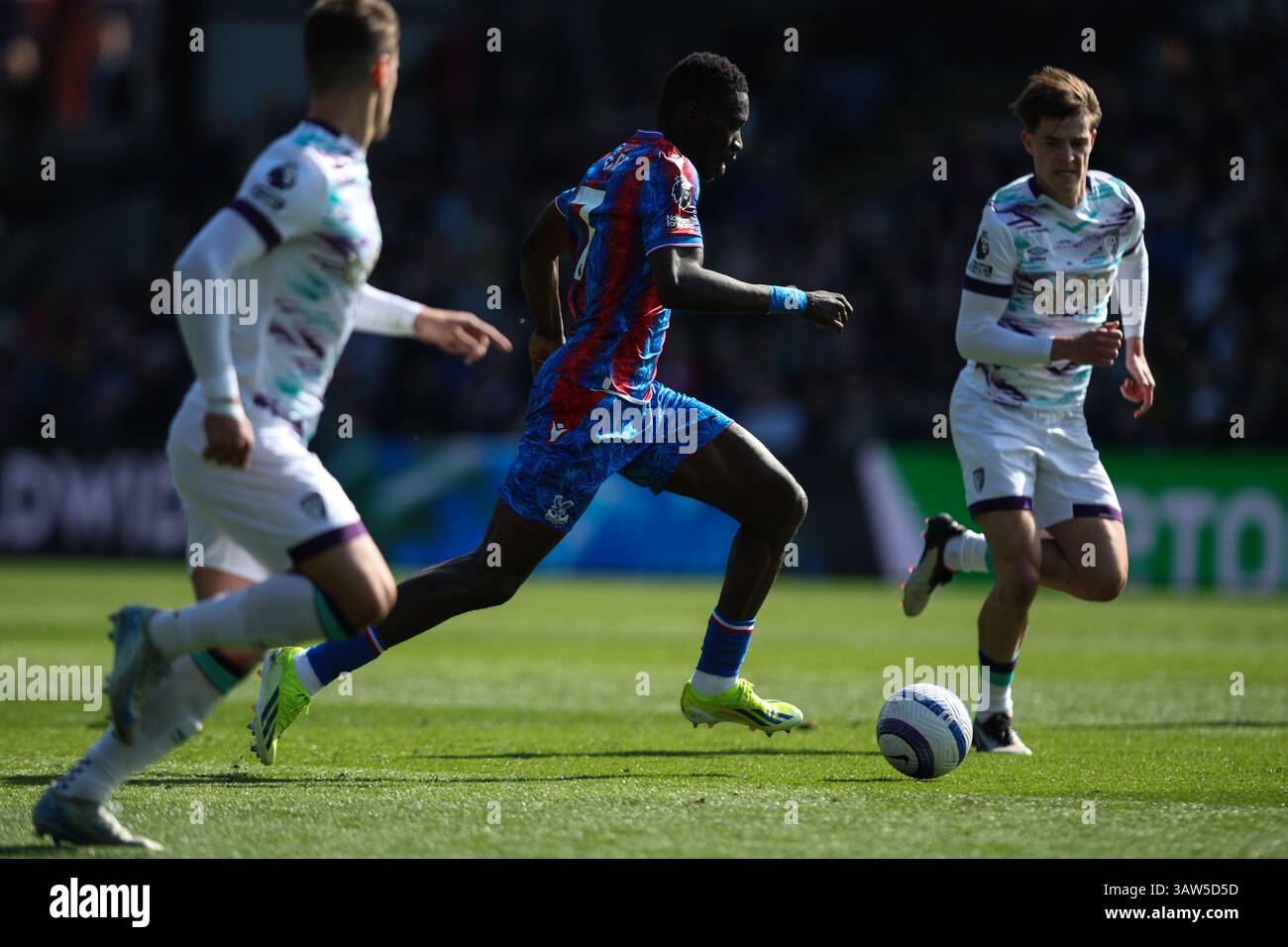 LONDON, UK - 19h Apr 2025: Ismaila Sarr of Crystal Palace in action ...