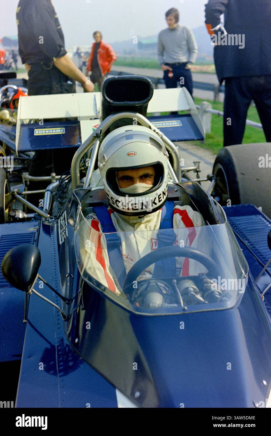 Tim Schenken at the 1972 Race of Champions at Brands Hatch Stock Photo ...