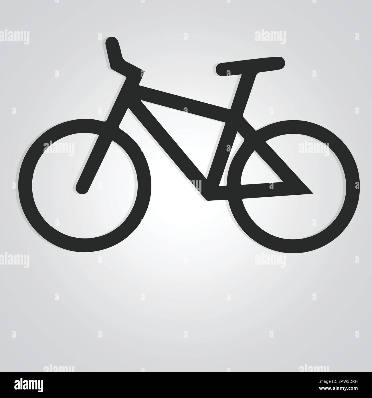 Racing bicycle, a unique icon, a cycle logo with a silver background ...
