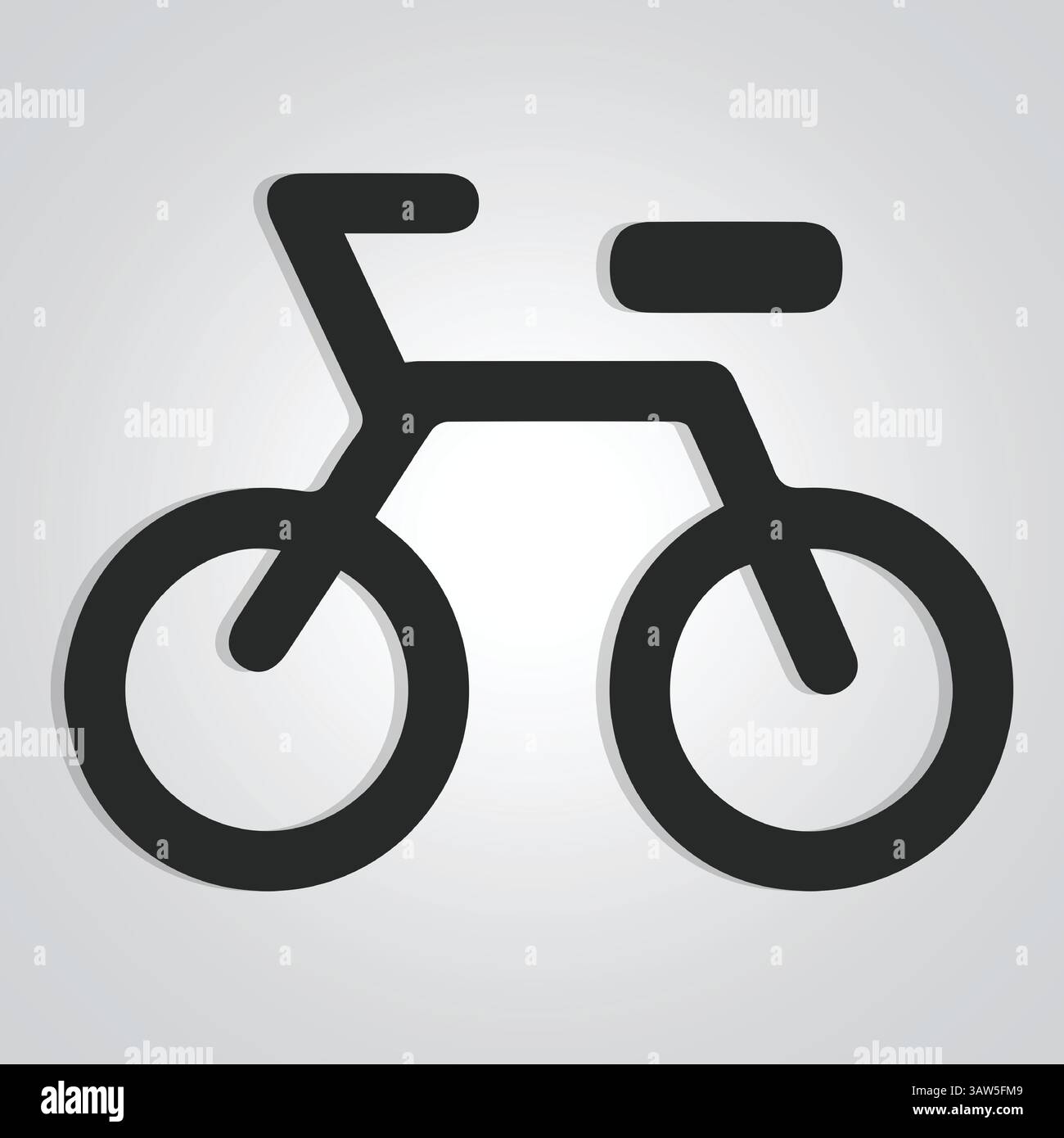 Bicycle unique icon and cycle logo with Silver Background. Vector ...