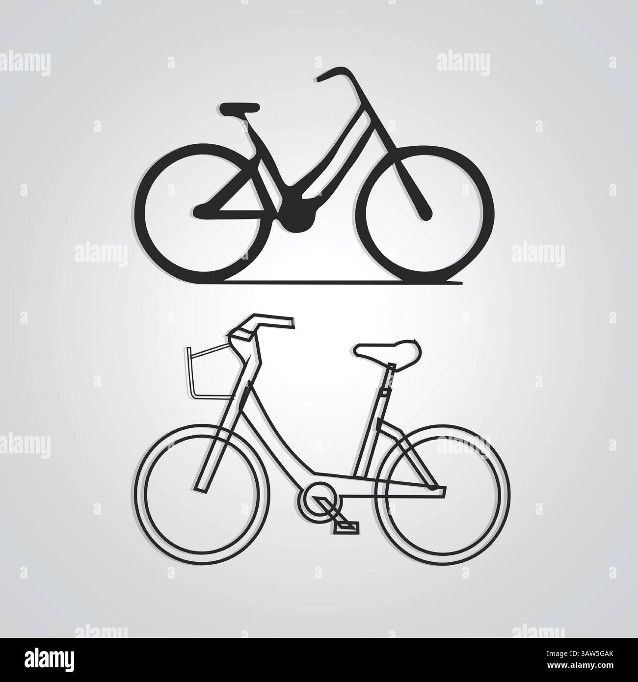 Racing bicycle, Vintage cycle, unique icon, cycle logo with a silver ...