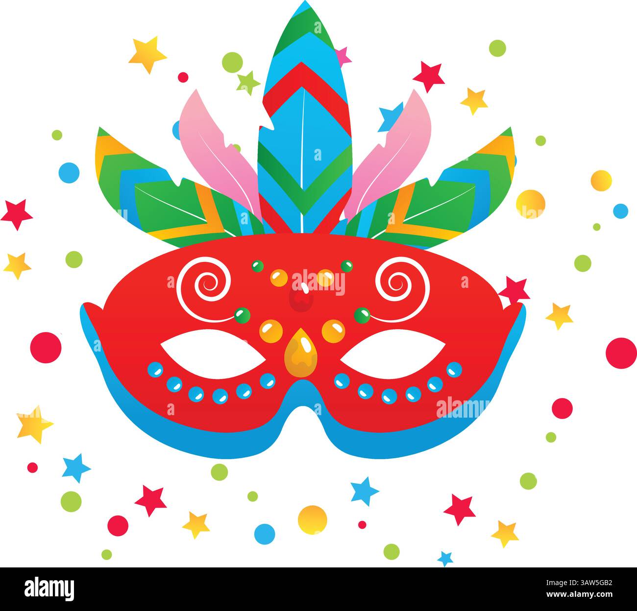 Carnival and Birthday Party Festival Celebration Vector Illustration ...