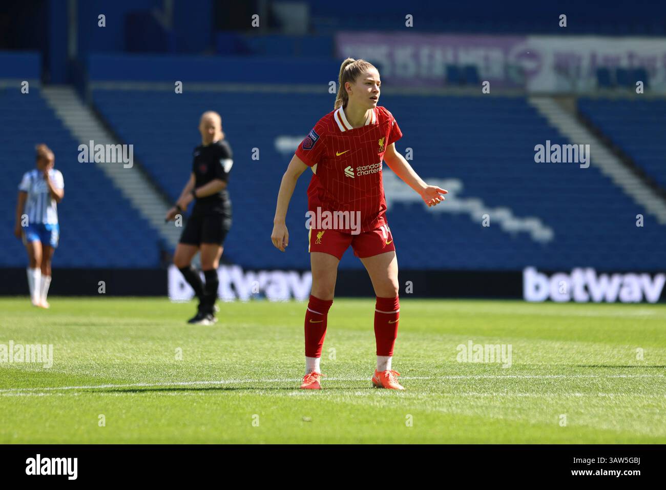 Brighton, England, on 19 April 2025. Marie Hobinger (Liverpool 14 ...
