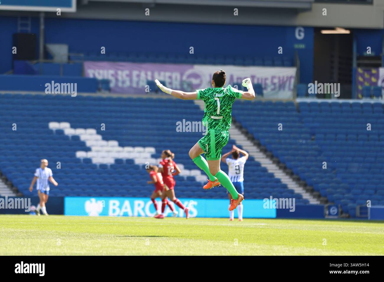 Brighton, England, on 19 April 2025. Rachel Laws (Liverpool 1 ...