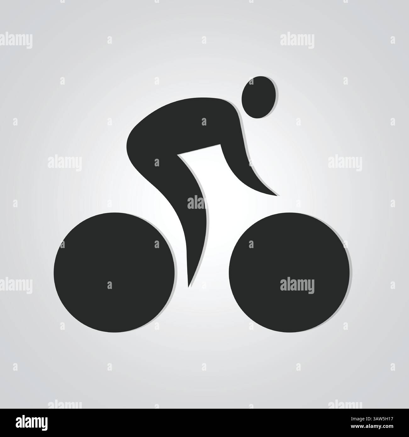 Vintage bicycle, unique icon, and cycle logo with a silver background ...