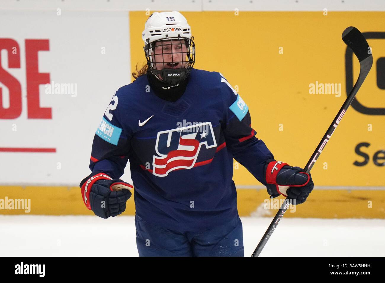 United States' Kelly Pannek celebrates after scorinh her sides second ...