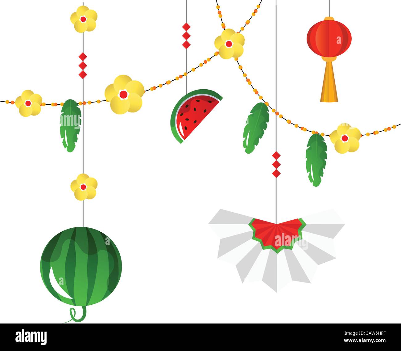 Tet Festival Vietnamese Lunar New Year Vector Illustration Stock Vector ...