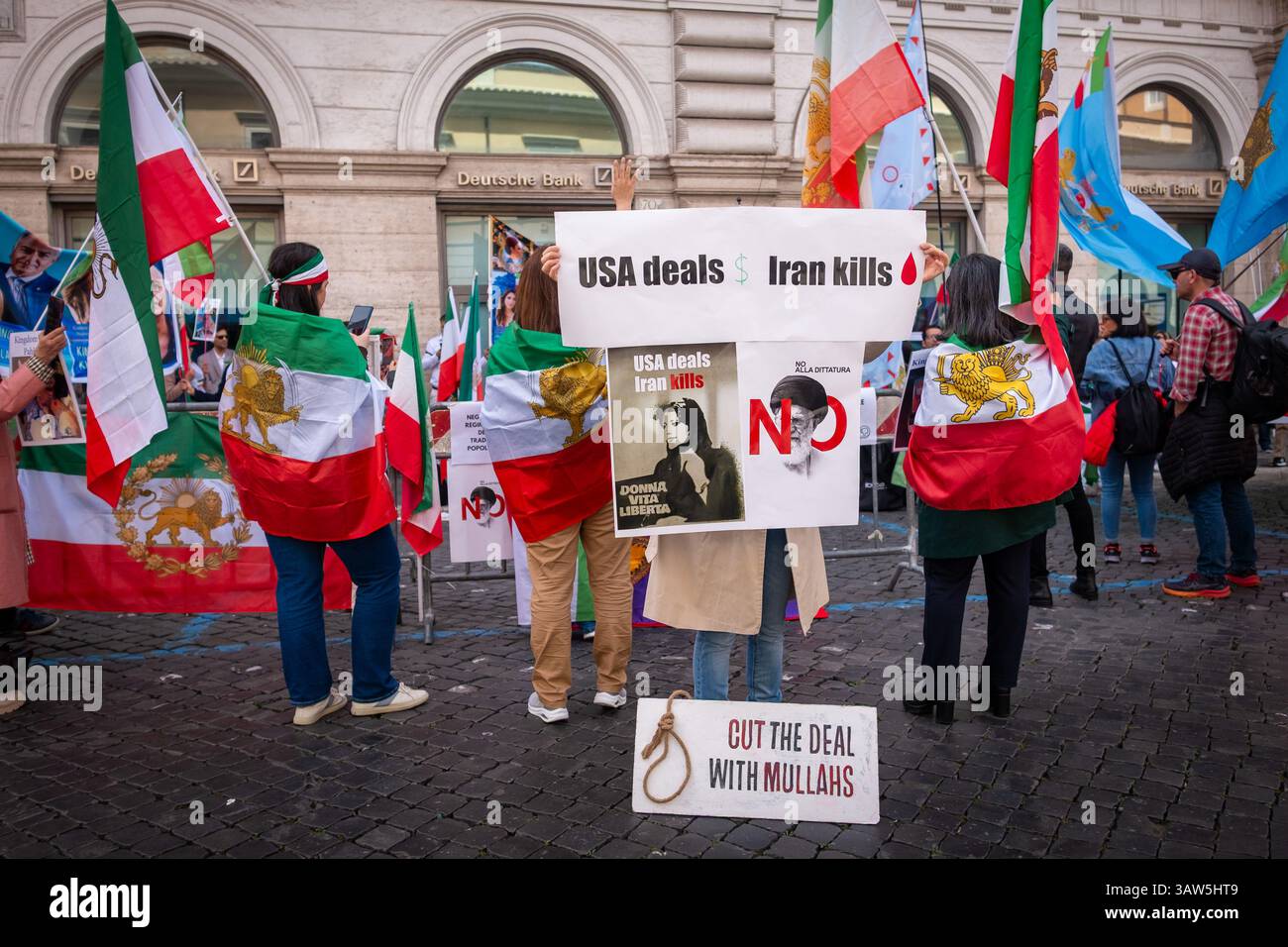 Rome, Rm, Italy. 19th Apr, 2025. As US-Iran nuclear negotiations unfold ...