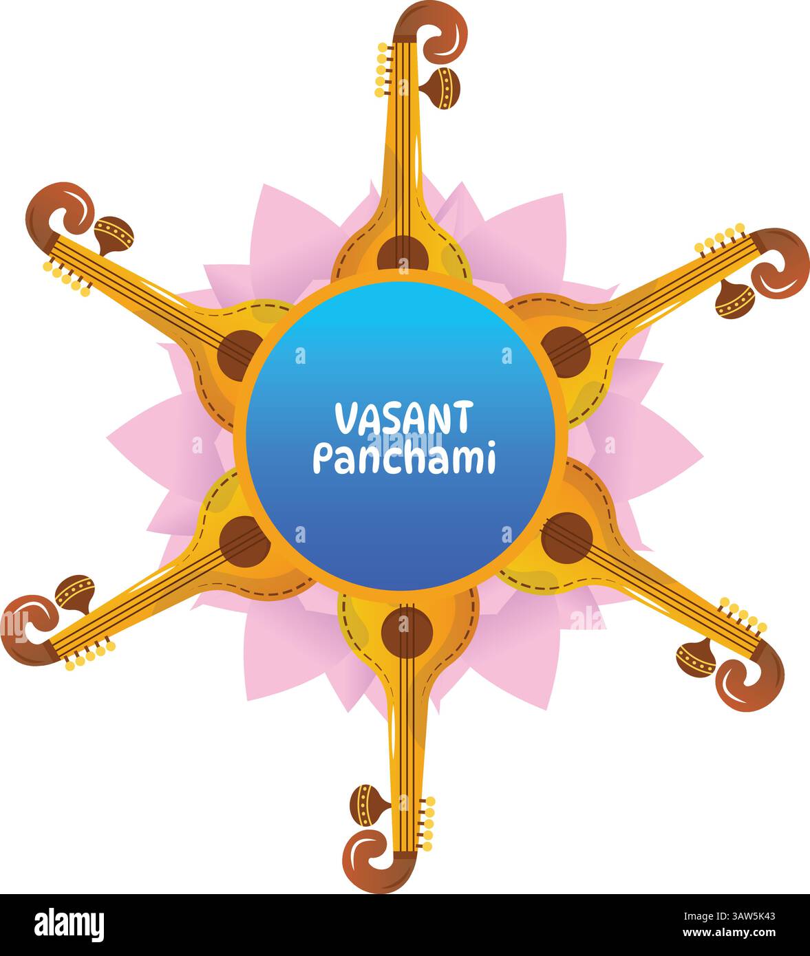 Vasant Panchami Saraswati Puja Festival Vector Illustration Stock ...
