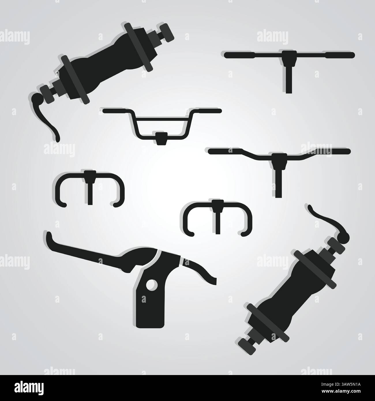 Bicycle Parts, Vintage Cycle Parts, unique icon with a silver ...