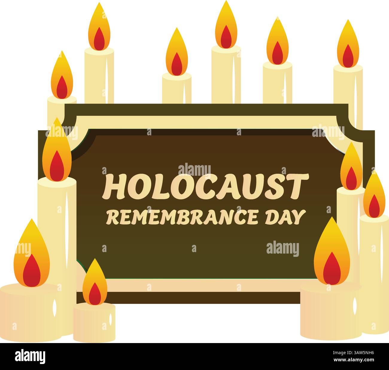 Holocaust Remembrance Day Memorial Vector Illustration Stock Vector ...
