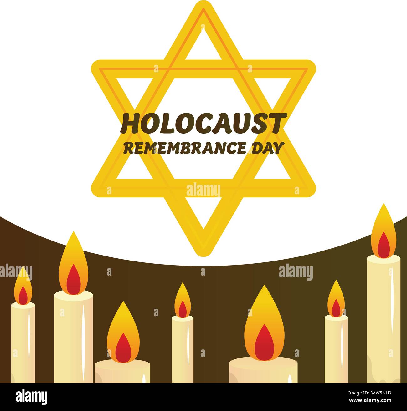 Holocaust Remembrance Day Memorial Vector Illustration Stock Vector ...