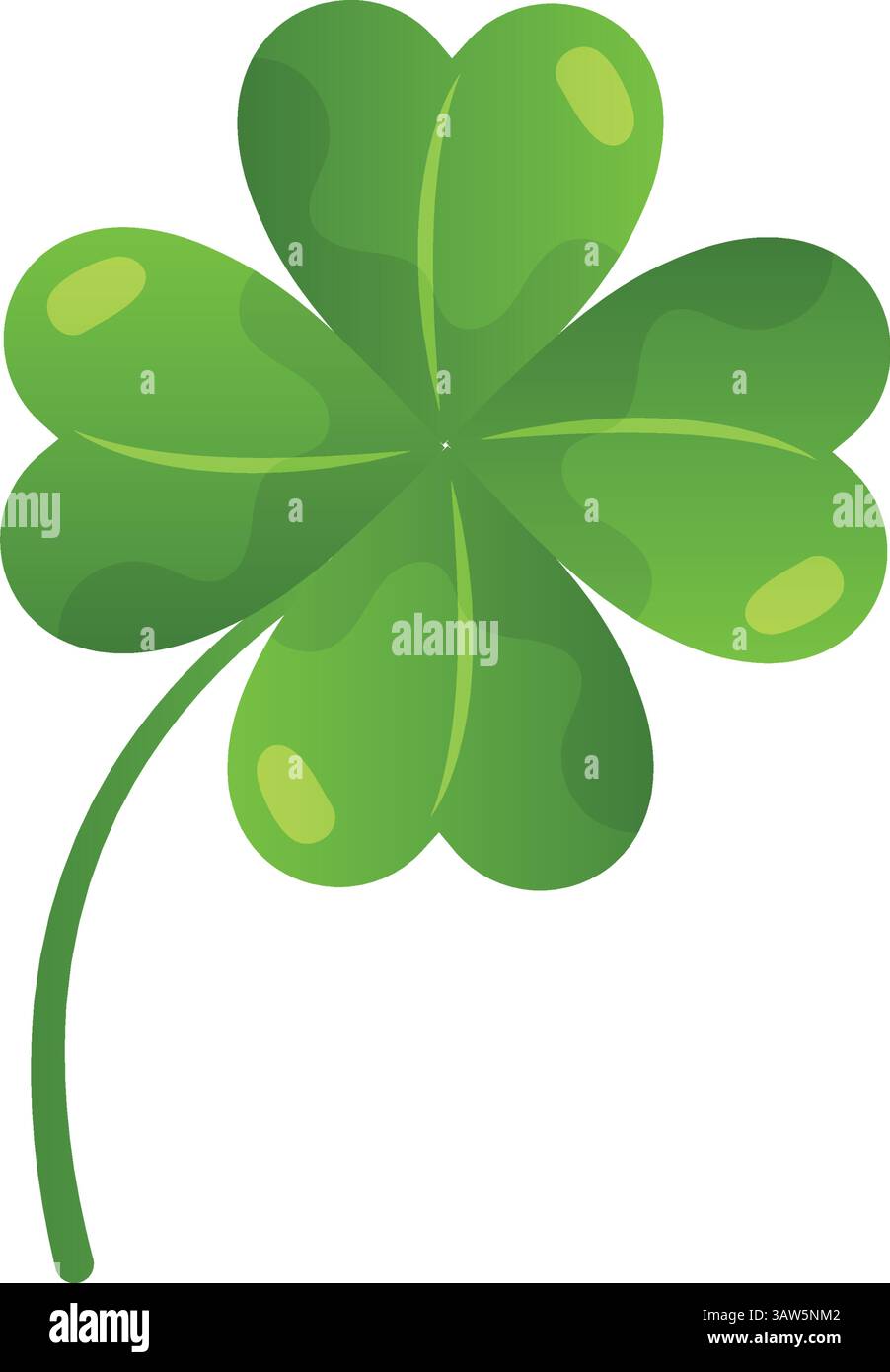 Green Clover Vector Cartoon Illustration Stock Vector Image & Art - Alamy