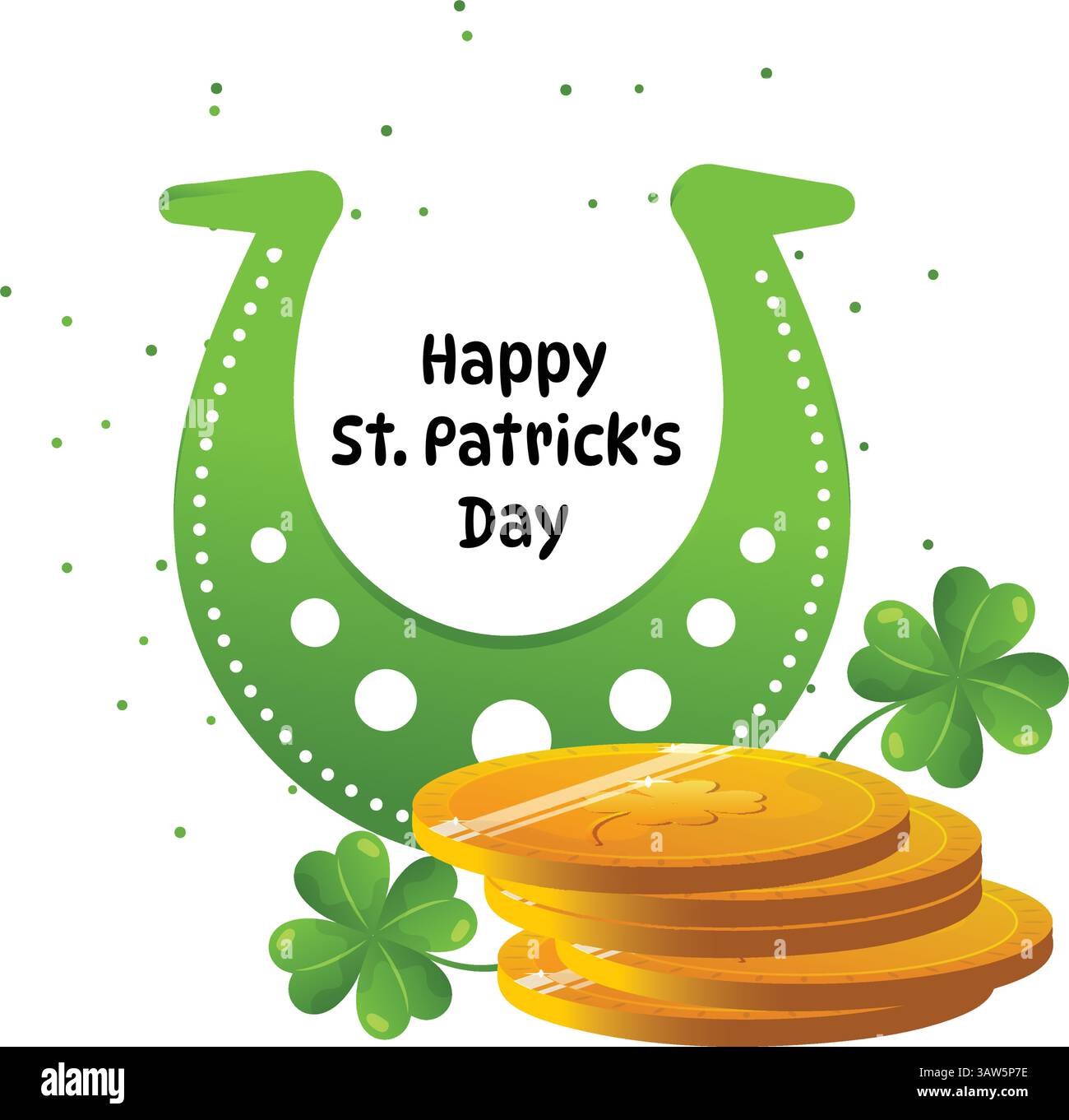 Saint Patrick Irish Vector Cartoon Illustration Stock Vector Image ...