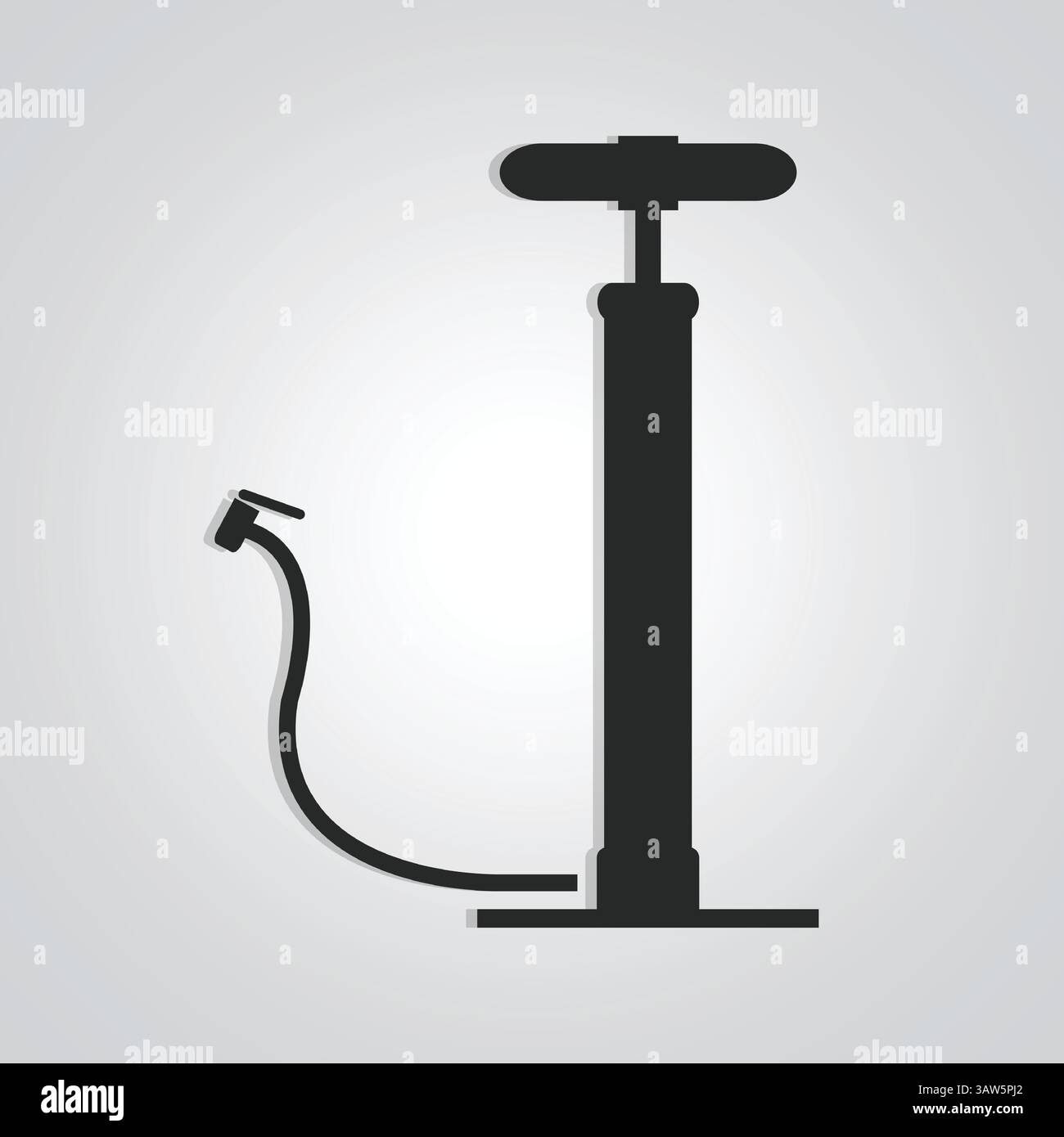 Bicycle Pump, Vintage Pump, unique icon, Pump logo with a silver ...