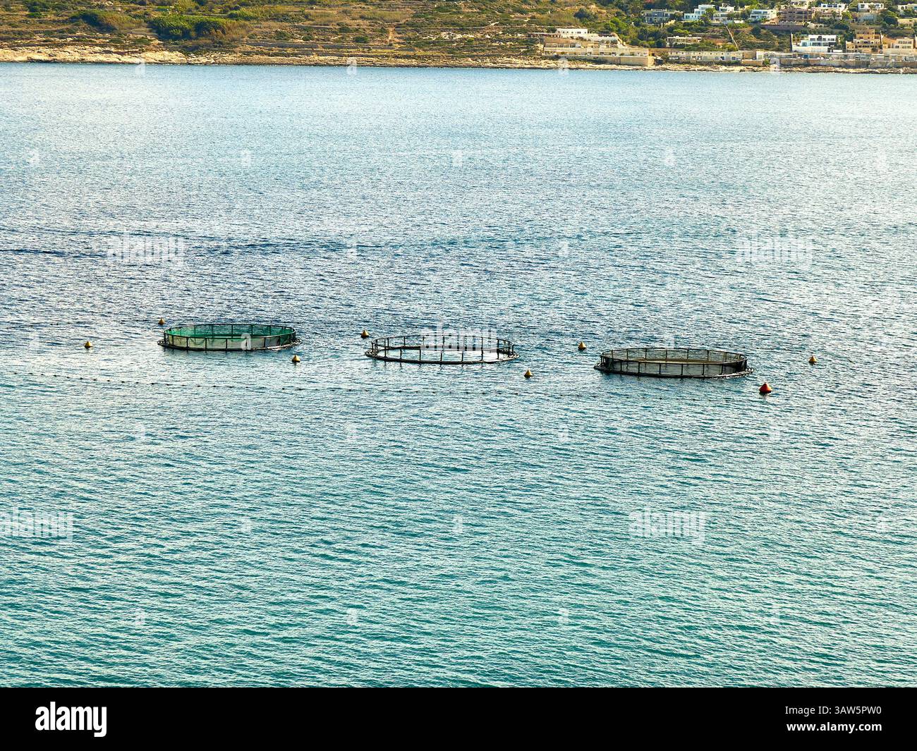Fish farms off the coast of Malta Stock Photo - Alamy