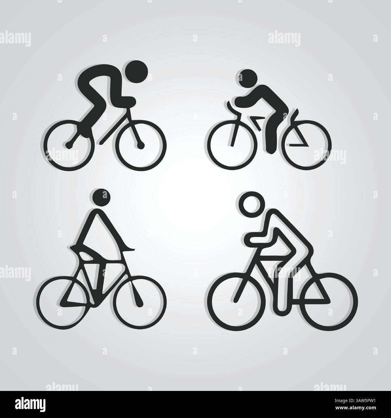 Racing bicycle, Vintage cycle, unique icon, cycle logo with a silver ...