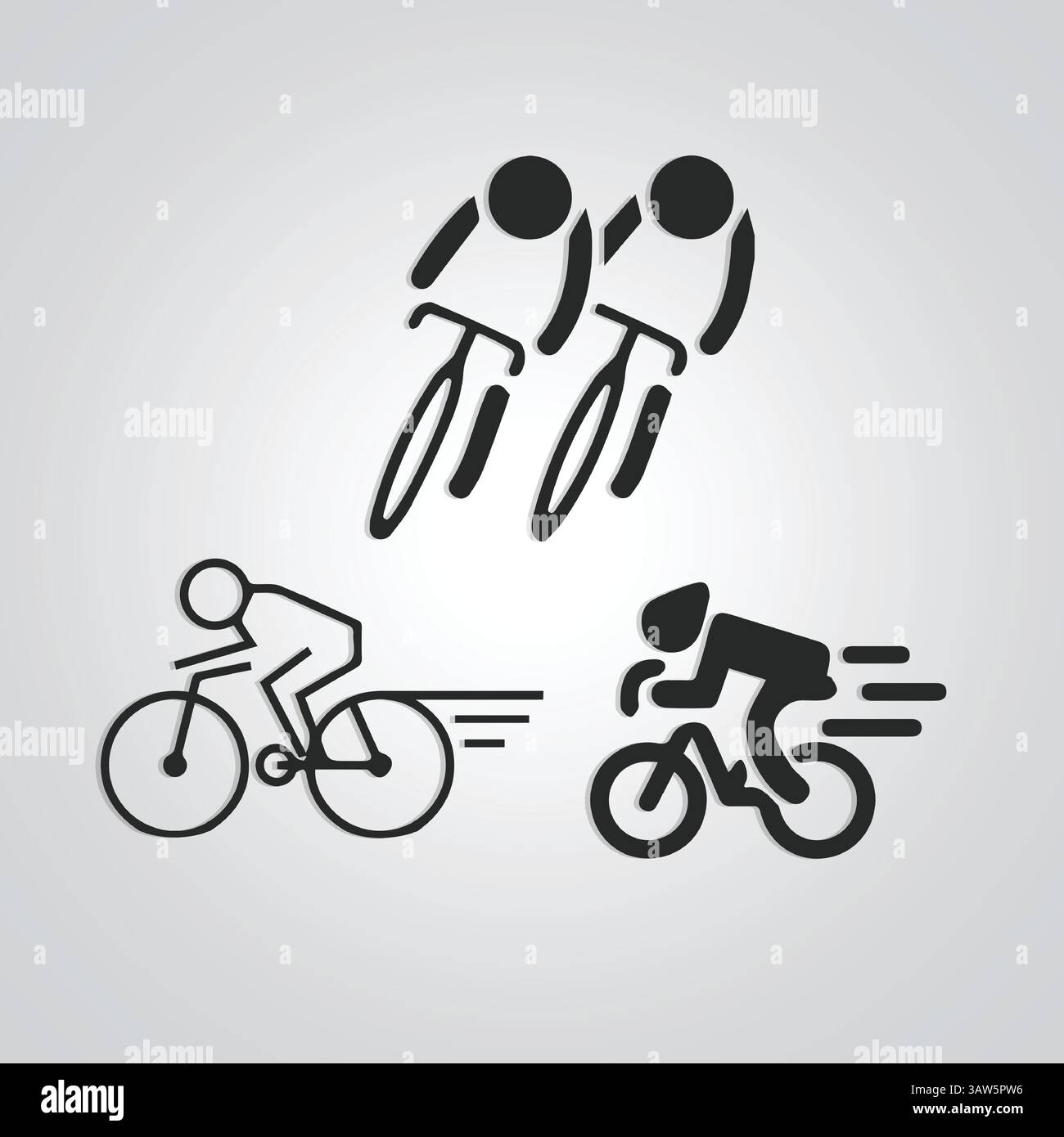 Racing bicycle, Vintage cycle, unique icon, cycle logo with a silver ...