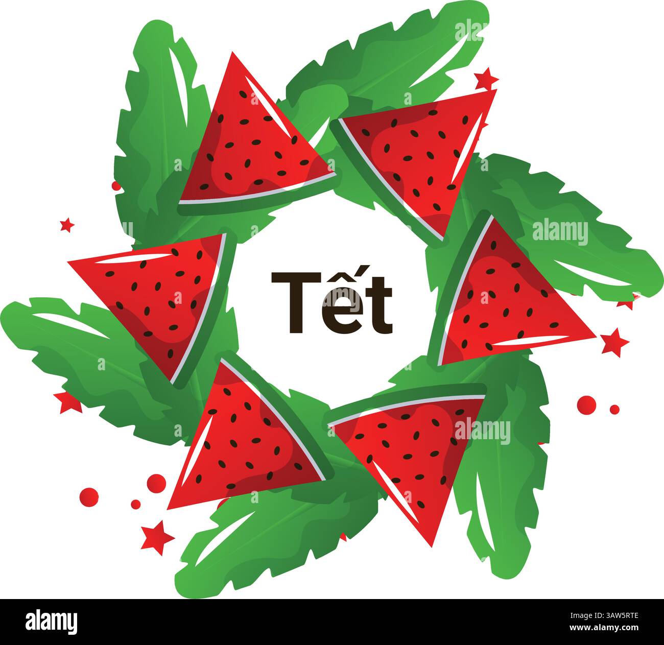 Tet Festival Vietnamese Lunar New Year Vector Illustration Stock Vector ...