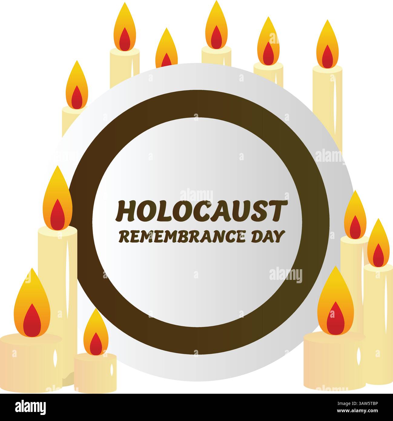 Holocaust Remembrance Day Memorial Vector Illustration Stock Vector ...
