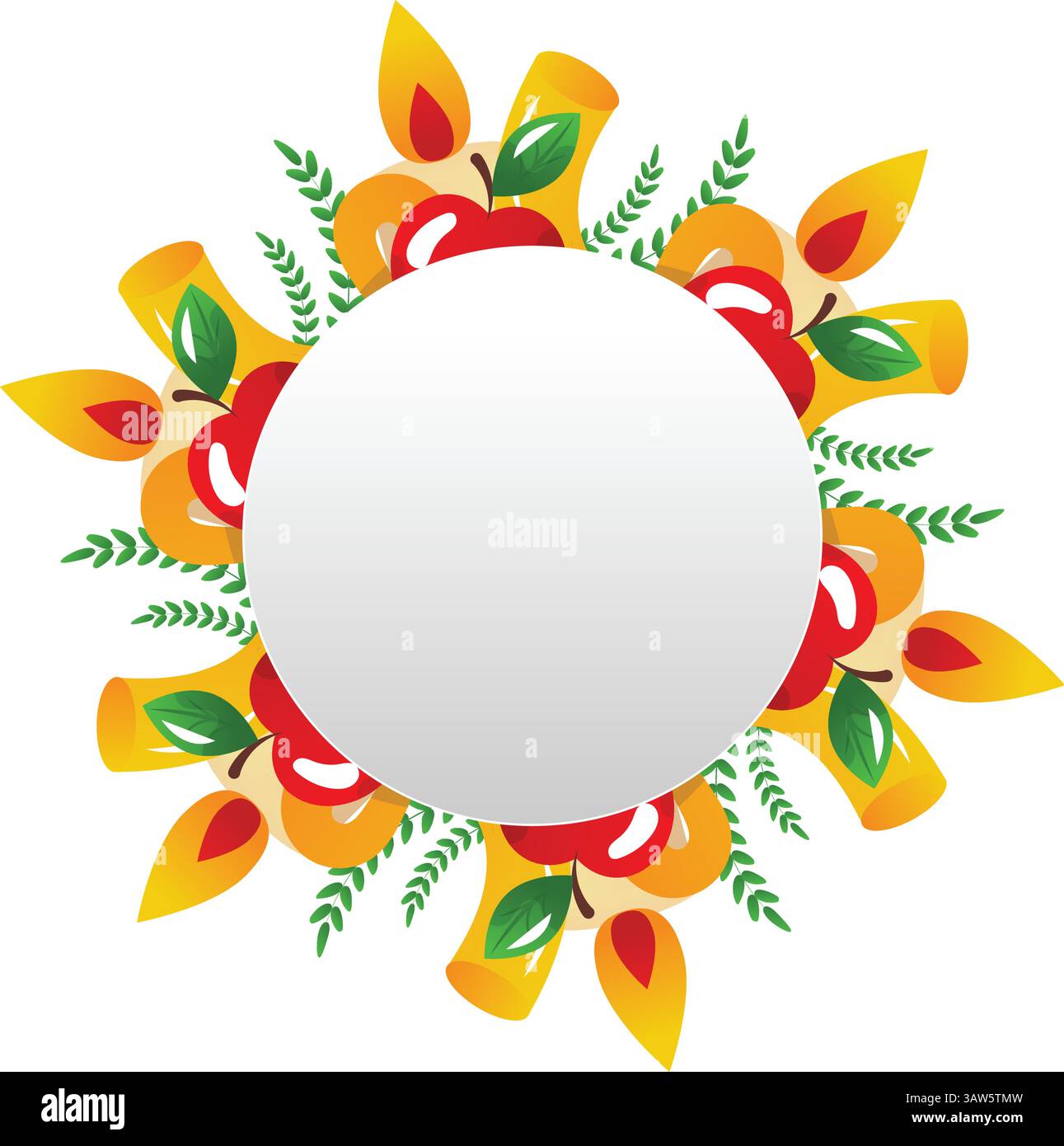 Yom Kippur Jewish Day of Atonement Vector Illustration Stock Vector ...