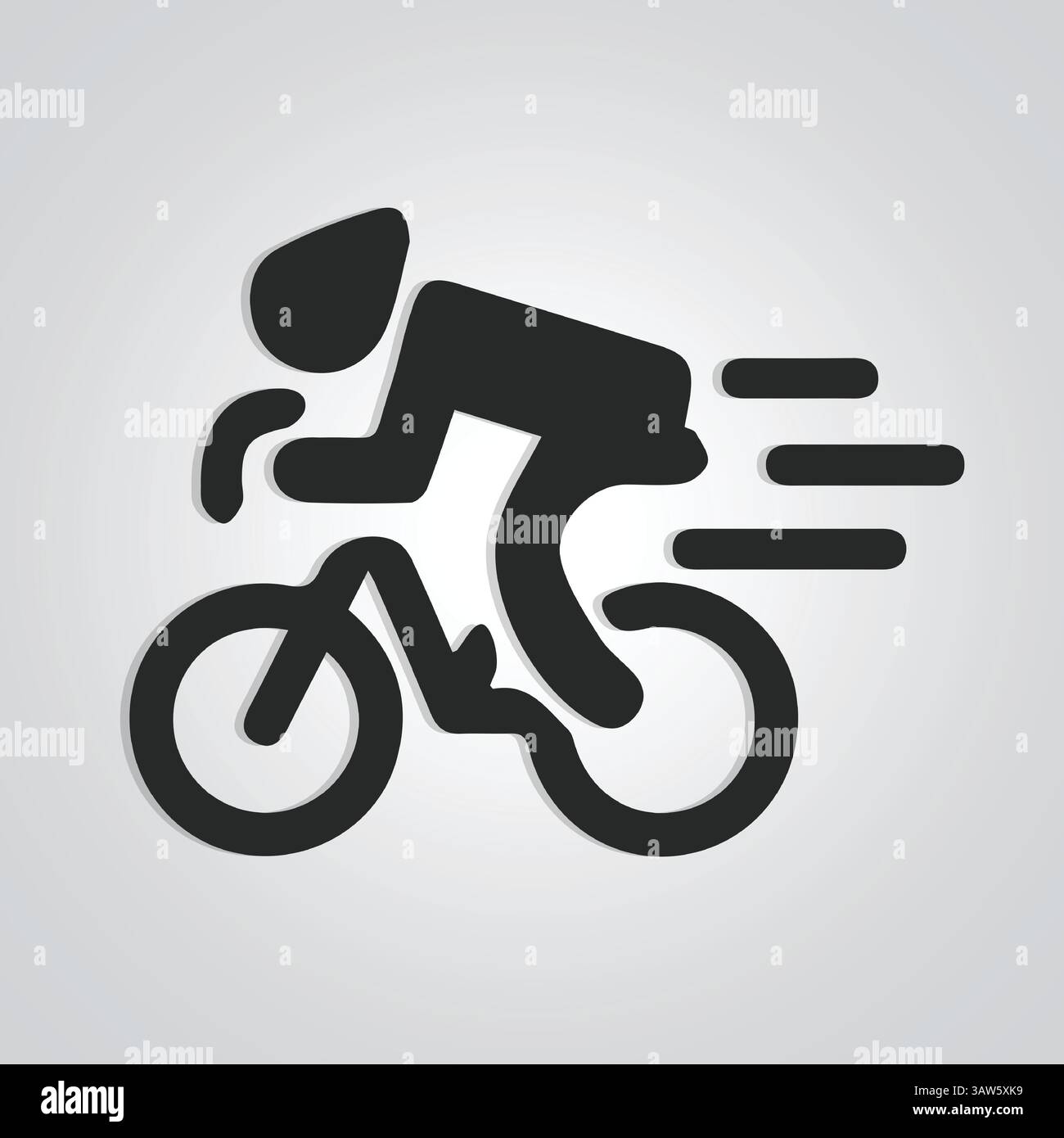 The racing bicycle has a unique icon and cycle logo with a silver ...