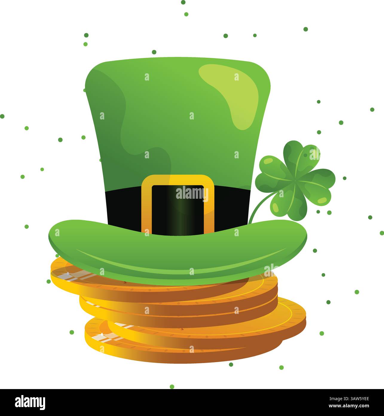 Saint Patrick Irish Vector Cartoon Illustration Stock Vector Image ...