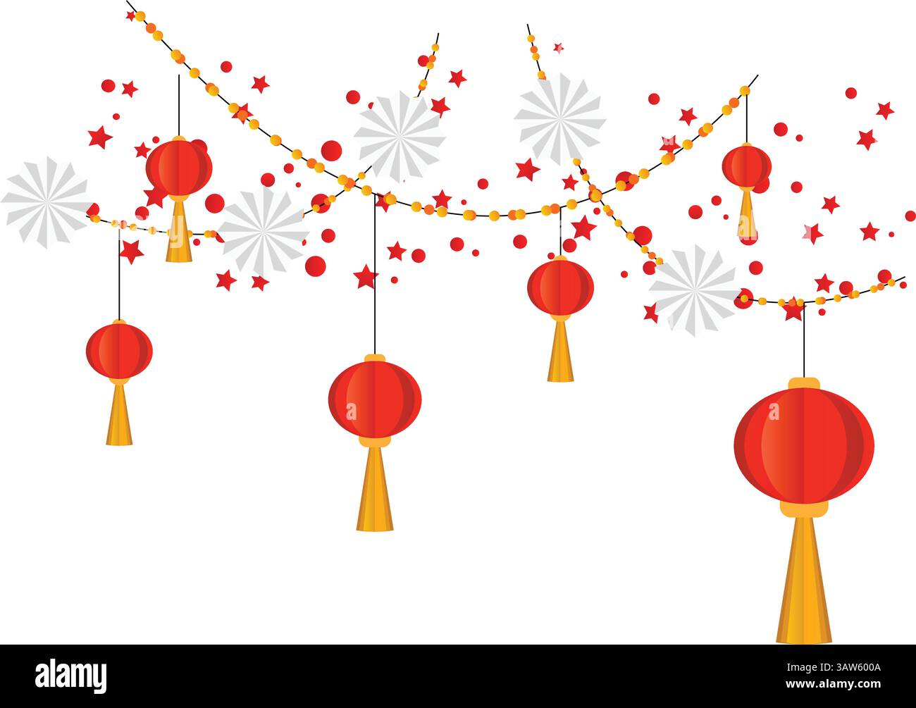Tet Festival Vietnamese Lunar New Year Vector Illustration Stock Vector ...