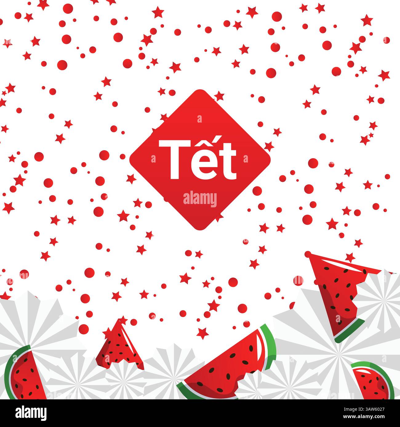 Tet Festival Vietnamese Lunar New Year Vector Illustration Stock Vector ...