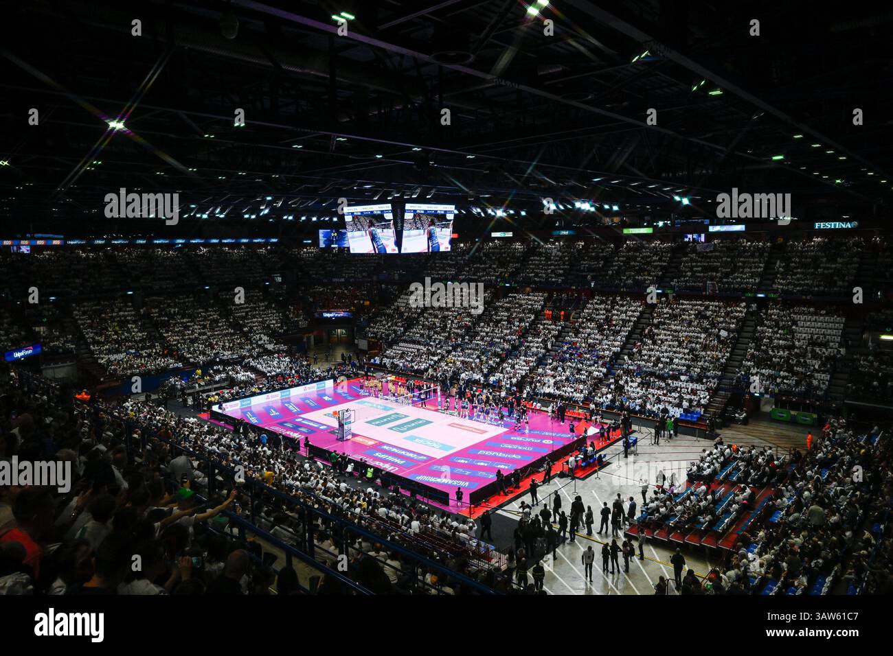 Milan, Italy. 19th Apr, 2025. General view of Unipol Forum Assago venue ...