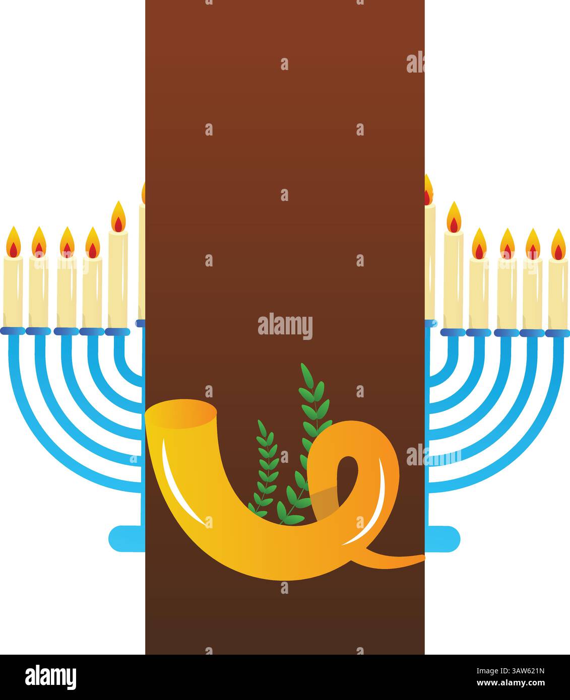 Yom Kippur Jewish Day of Atonement Vector Illustration Stock Vector ...