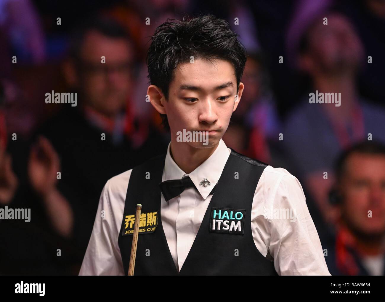 Sheffield, England, 19th April 2025. Wu Yize during his Round 1 Match ...