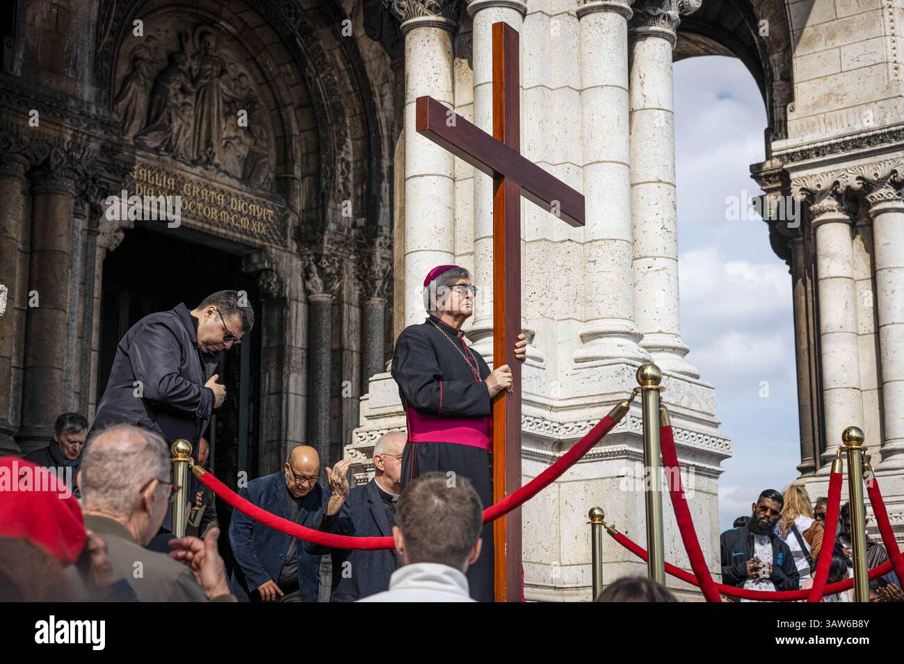 Paris, France. 18th Apr, 2025. Laurent Ulrich, Archbishop of Paris ...
