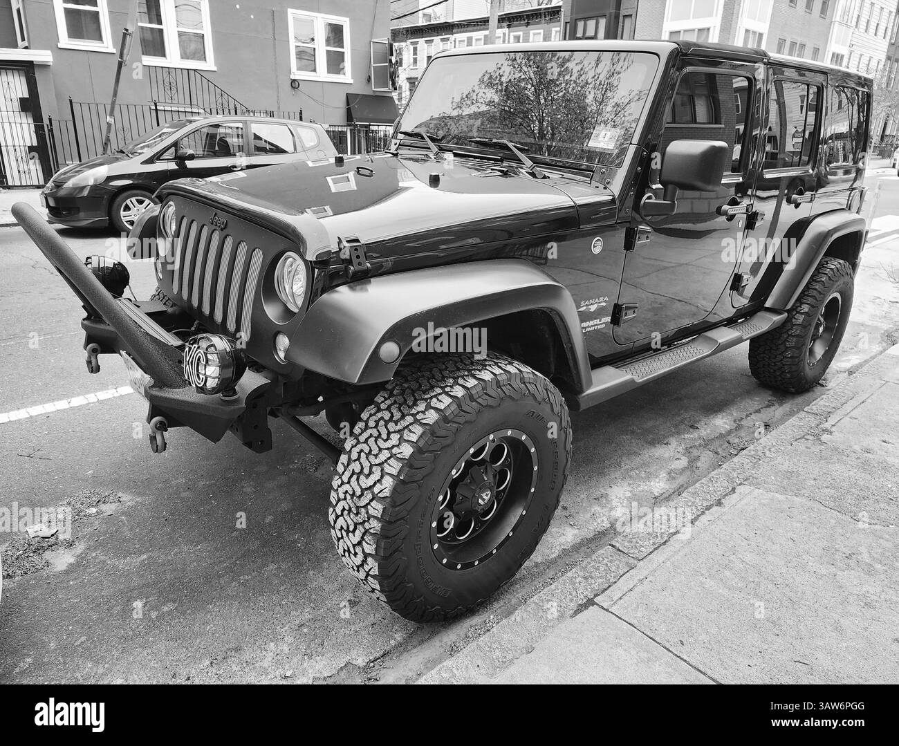New York City, USA - March 26, 2024: Jeep JK Wrangler Unlimited Sahara ...