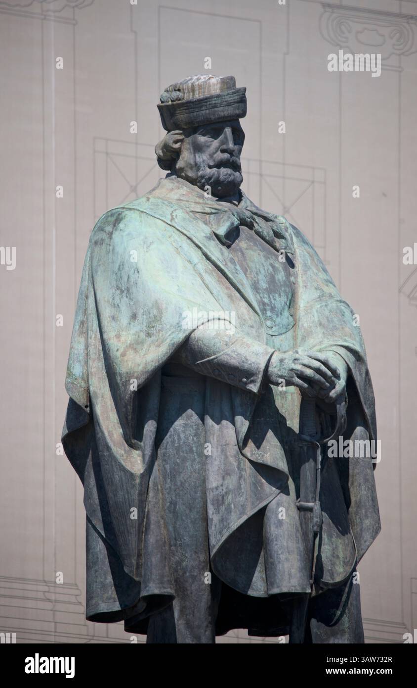 Statue of of Giuseppe Garibaldi in Piazza Garibaldi, Naples, Campania ...