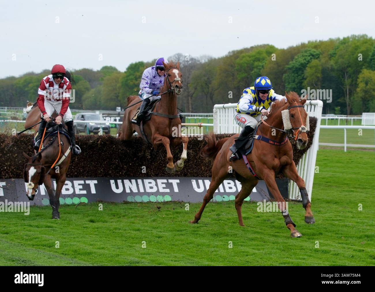 Captain Ivan (right) ridden by jockey Danny McMenamin on their way to ...