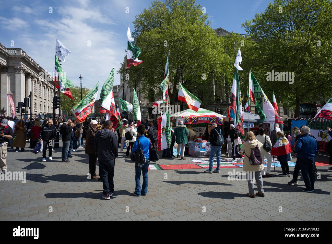 Political protest with flags london hi-res stock photography and images ...