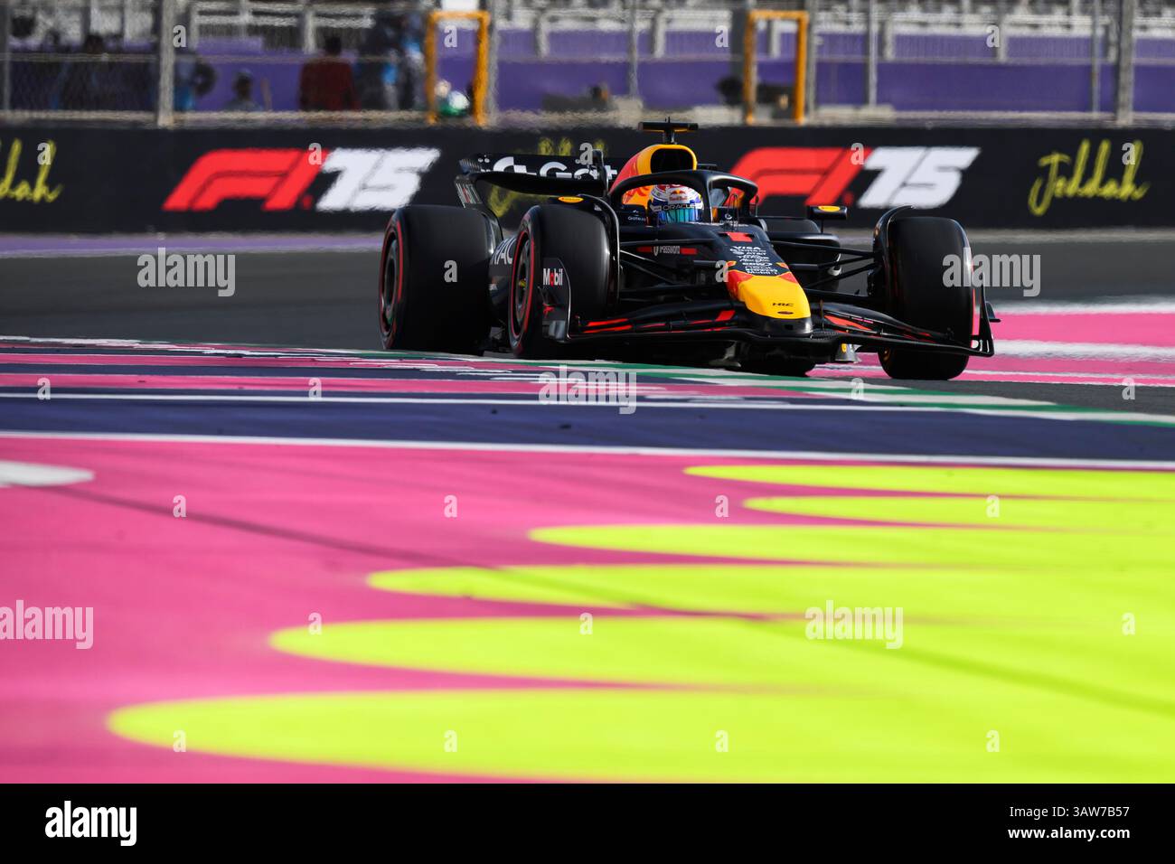 Jeddah, Saudi Arabia. 19th April 2025. Max Verstappen of Oracle Red Bull Racing During FP3 ...