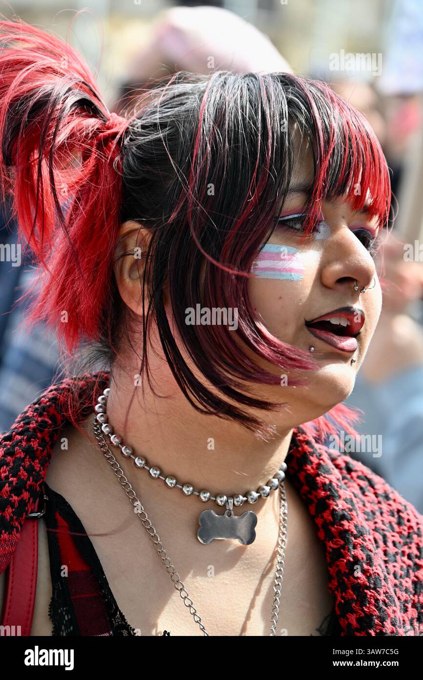 London, UK. Emergency Trans Rights Rally in Parliament Square. Trans ...