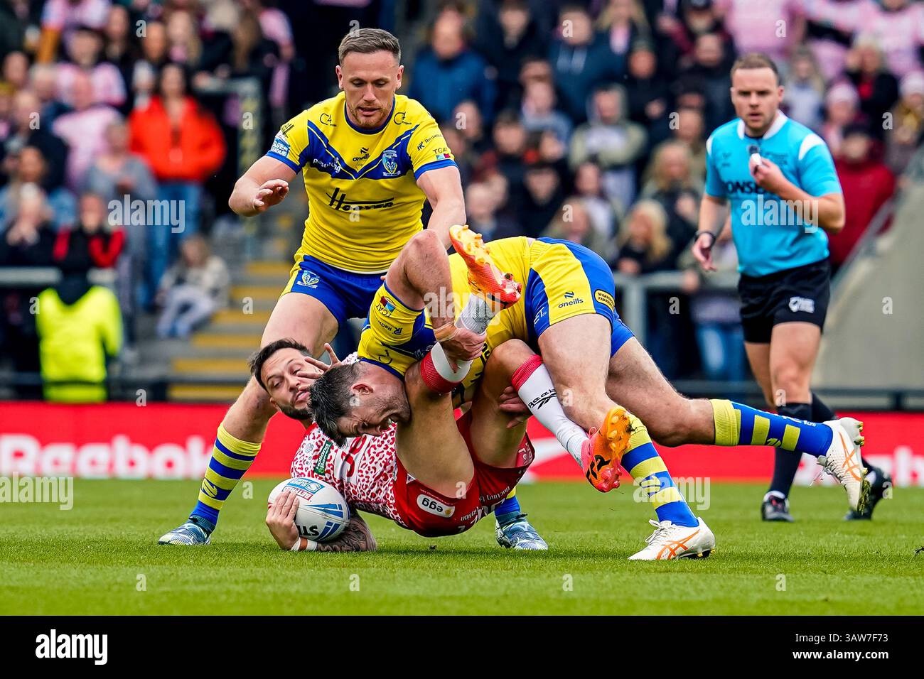 Leigh, Greater Manchester, UK. 19th April 2025. Gareth O'Brien is ...