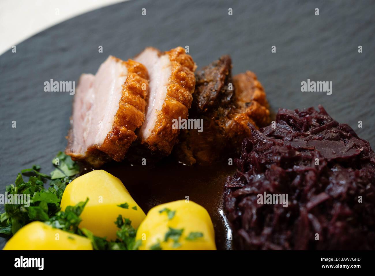 Pork Royal a traditional german roast pork Stock Photo - Alamy